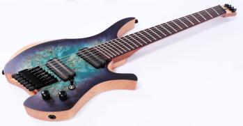 Agile Chiral Parallax 72527 Satin Blue / Purple Headless Guitar