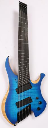 Agile Chiral Nirvana 9 String Guitar 92528 EB MOD SS Oceanburst Flame ...
