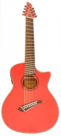 Agile Renaissance 8X Red EQ 8 String Acoustic Multiscale - RondoMusic.com