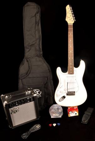 SX RST White Left Handed Full Size Guitar Package - RondoMusic.com