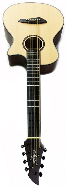 Agile Renaissance 8 String Acoustic Natural - RondoMusic.com