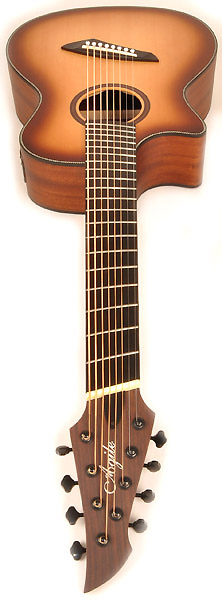 Agile Renaissance 8X Sunburst EQ Left Handed 8 String Acoustic ...