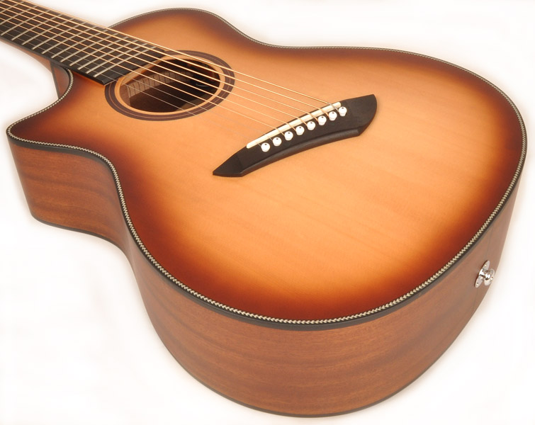 Agile Renaissance 8X Sunburst EQ Left Handed 8 String Acoustic ...