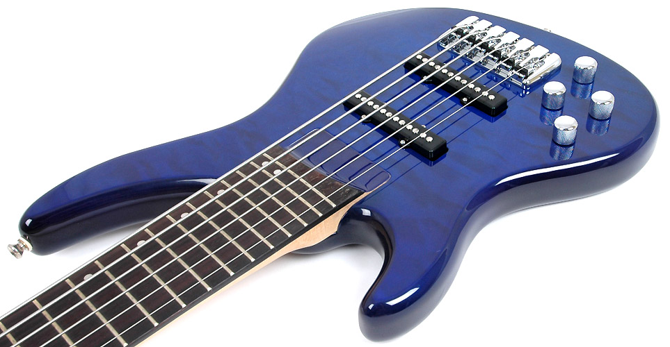 Douglas WEB-846 Quilt Top 6-String Lefty Bass at HomeOld