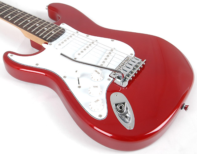 SX RST 3/4 LH CAR Short Scale Red Left Handed Guitar Package ...