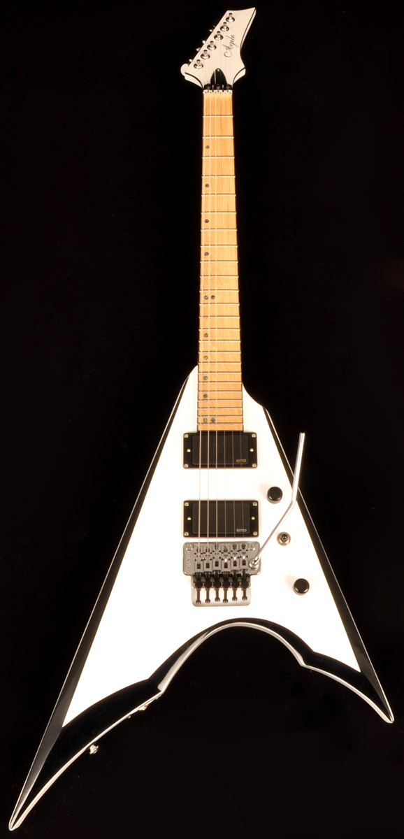 Agile Reaper Custom 625 MN EMG Dot White w/Case - RondoMusic.com